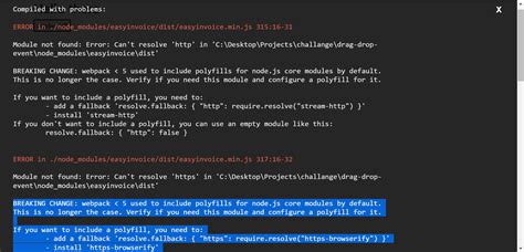 After Installing The Npm I Easyinvoice Getting Those Error I Tried It