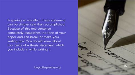 What Are The Basic Four Parts Of A Thesis Statement PPT