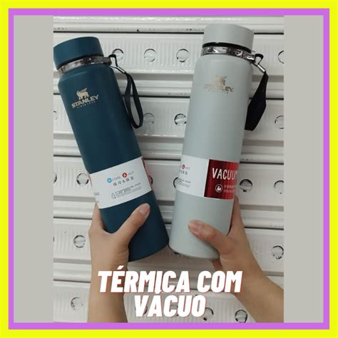 Garrafa Térmica Isolada a Vácuo Em Aço Inox 1000 ml Vácuo 1000ml
