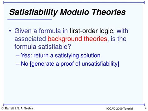 ppt introduction to satisfiability modulo theories smt powerpoint presentation id 1160054