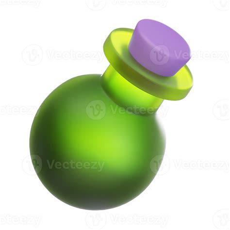 Potion Bottle 3d Illustration 29897646 Png