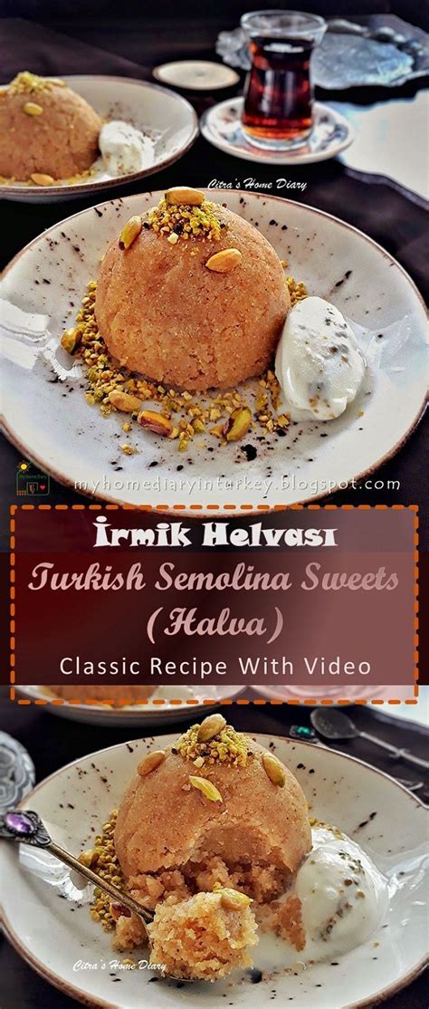 İrmik Helvası Classic recipe Turkish Semolina Sweets Halva sweets