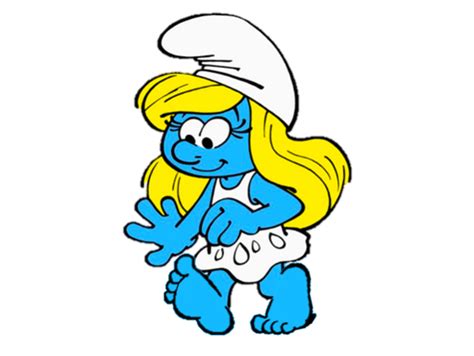 Smurfette Barefoot Walking Smurfette Smurfs Classic Cartoon Characters