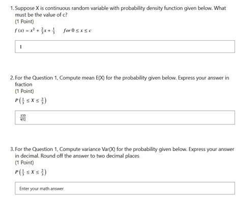 SOLVED Suppose X Is A Continuous Random Variable With A Probability