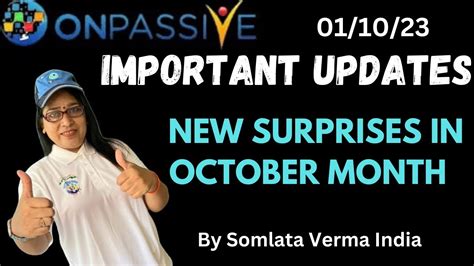 ONPASSIVE BIG SURPRISE Oct Month Somlataverma Ashmufareh YouTube