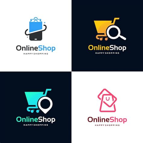 Conjunto De Vetor De Modelo De Designs De Logotipo De Loja Online