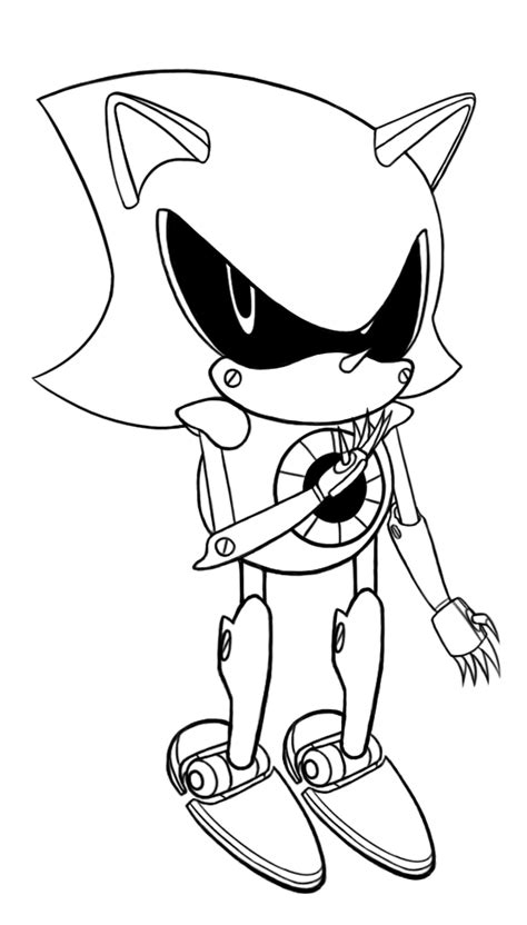 Metal Sonic Para Colorear