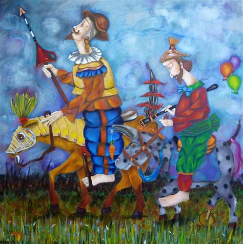 Don Quichotte Et Sancho By Willy Charps 2019 Painting Artsper