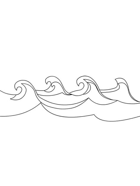 Ocean Waves Coloring Page