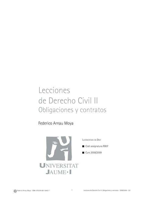 SOLUTION LECCIONDES DEL DERECHO CIVIL OBLIGACIONES Y CONTRATO Studypool