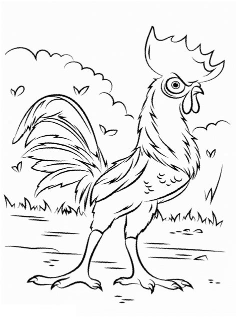 Dibujo Hei Hei Gallo Para Colorear Imprimir E Dibujar Coloringonly