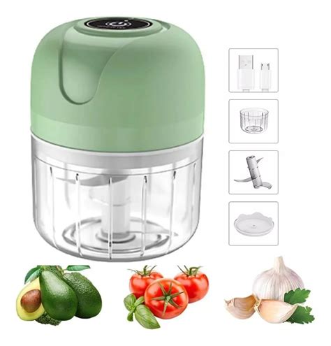 Mini Processador Triturador sem Fio Elétrico 250ml de Alimentos para