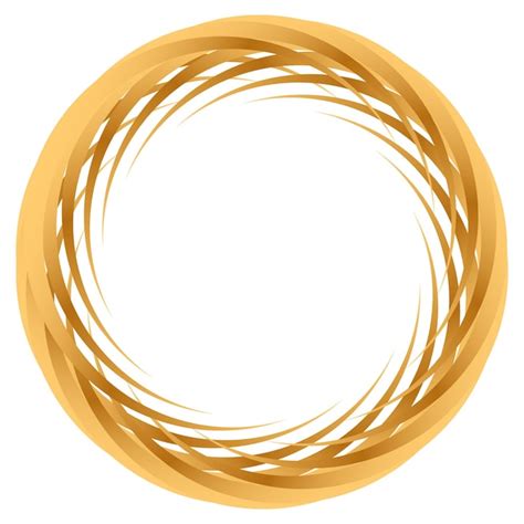 Premium Vector Golden Circle Frame Border Clipart
