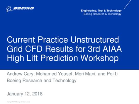 pdf current practice unstructured grid cfd results for 3rd aiaa high lift prediction workshop