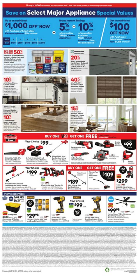 Lowe S Weekly Ad May 18 May 31 2023 Memorial Day Promotion Included