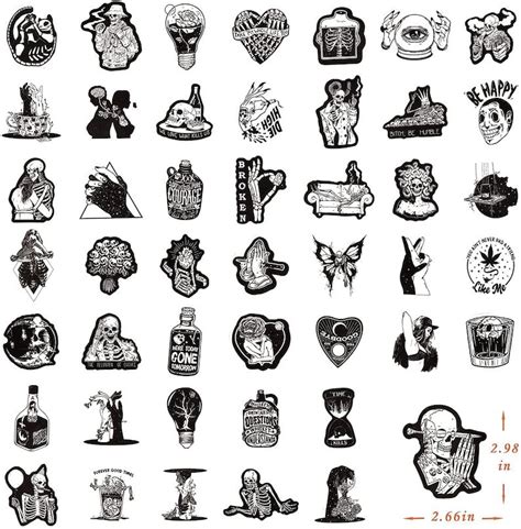 100PCS Cool Gothic Stickers Pack For Teens Vinyl Punk Gothic Etsy