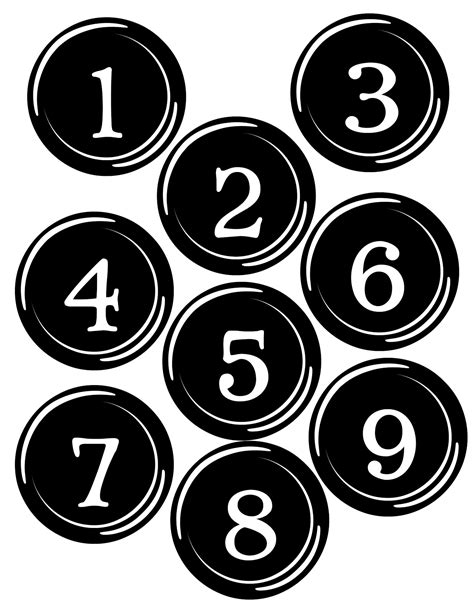 Printable Number Circles