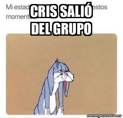 Meme Personalizado Cris salió del grupo 33284407