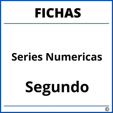 Sintético 94 Foto Ejercicios De Series Numericas Para Segundo De
