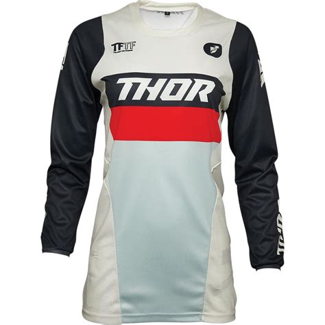 Thor Femme Maillot MX Pulse Racer Vintage White Midnight Maciag Offroad