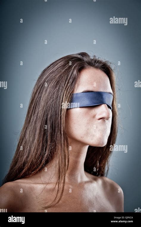 Woman Without Her Mouth Representing Lack Of Freedom Of Speech And That There Is Heavy