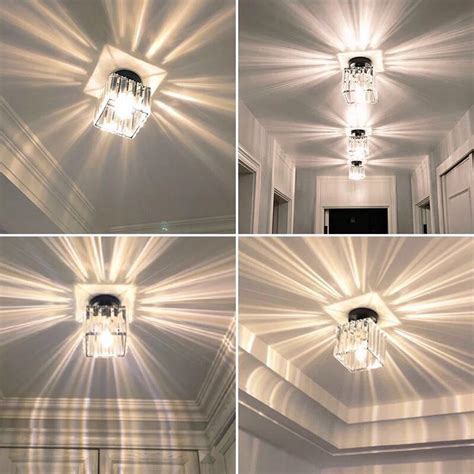 Tanio Kryształowe LED sufitowe lampy nowoczesne światła do przejścia