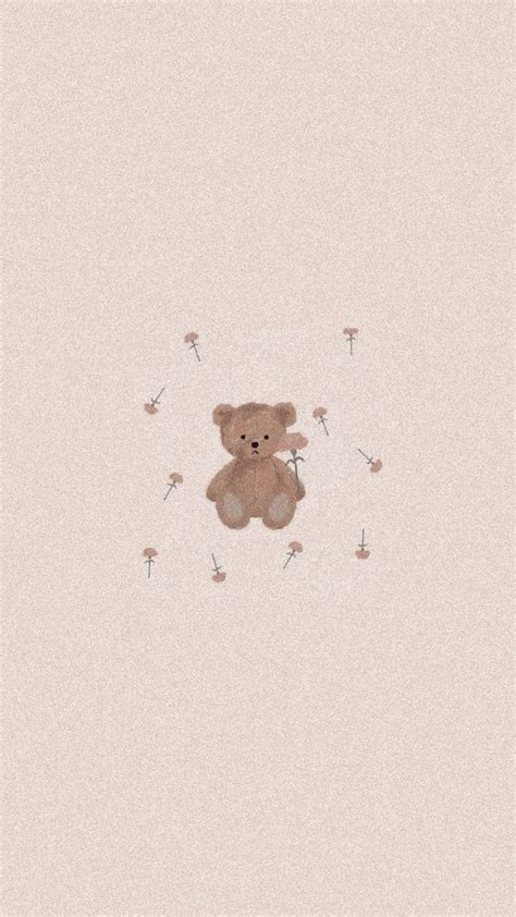 A Brown Teddy Bear Sitting On Top Of A Field Of Dandelions In The Sky