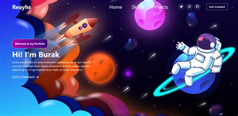 GitHub Reayhs React Tailwind Portfolio