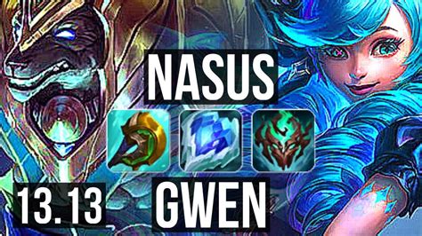 NASUS Vs GWEN TOP 6 1 6 900 Games 1 0M Mastery EUW Master 13