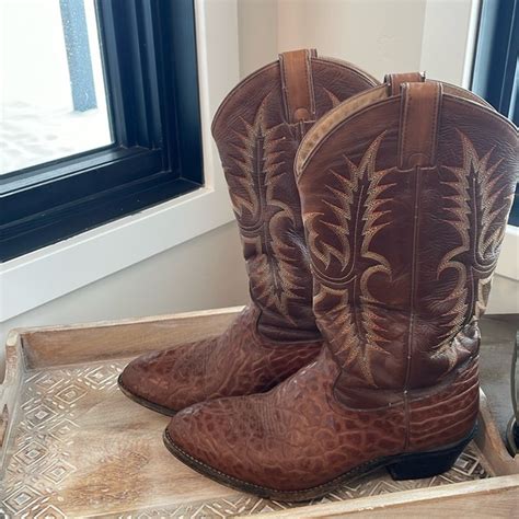 Tony Lama Shoes Vintage Tony Lama Bullhide Cowboy Boots Ee Poshmark