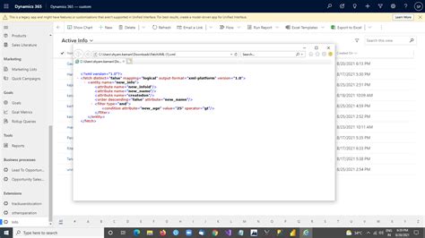 how to create fetch xml query from dynamics 365 appjetty