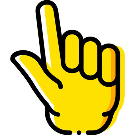 Pointing Up Basic Miscellany Yellow Icon