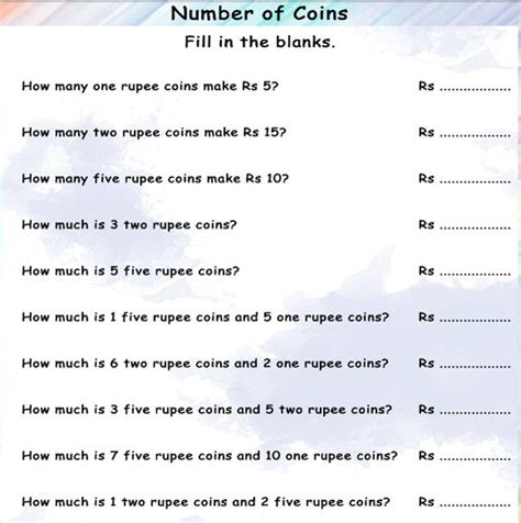 class 1 money basics problems and solved examples math square