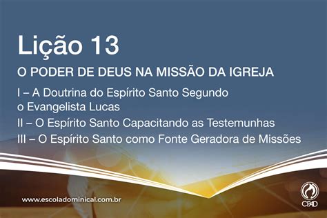 O Poder de Deus na Missão da Igreja CTEC Vida Cristã
