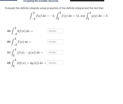 Solved Evaluate The Definite Integrals Using Properties Of Chegg