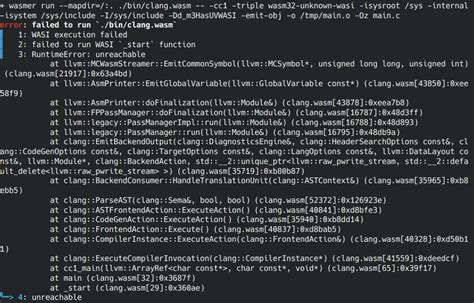 wasm3 on twitter next step compiling clang to webassembly wasi from source 😁 building a