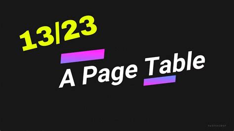 Page Tables Heap Memory Management Paging Part 13 23 YouTube
