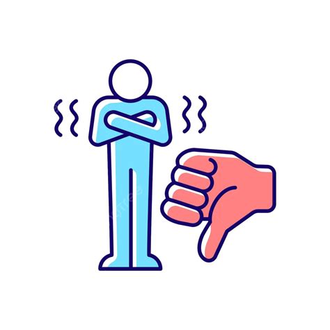 Criticism Rgb Color Icon Cartoon Lineart Behaviour Vector Cartoon