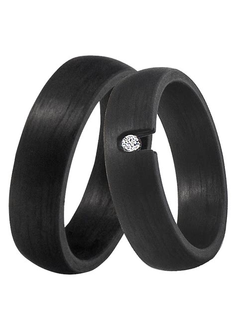 Doosti Trauring Schmuck Geschenk Carbon Trauring Ehering Partnerring