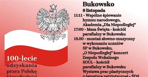 GMINA BUKOWSKO Narodowe Święto Niepodległości Sprawdź program