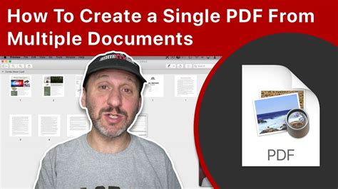 how to create a single pdf from multiple documents on a mac youtube