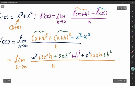 Solved Finding The Derivative By The Limit Proces