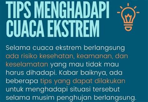 Johorejo Tips Menghadapi Cuaca Ekstrem