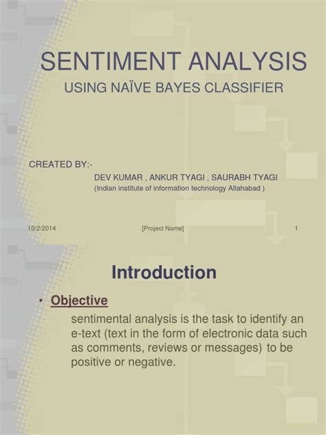 sentiment analysis using naïve bayes classifier pdf statistical classification applied