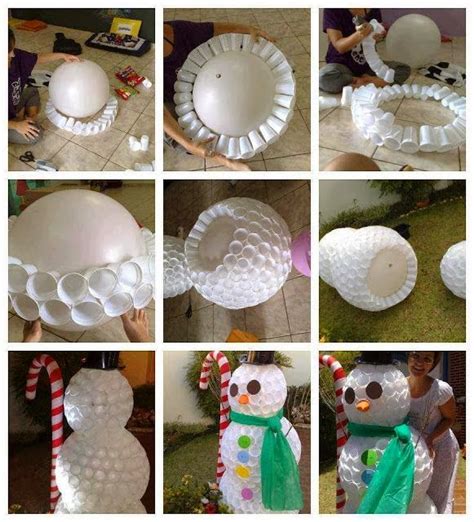 Bonecos De Neve Feitos Material Reciclado V Rios Materiais