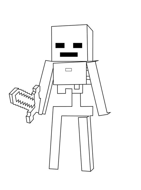 Esqueleto De Pirata Divertido Segurando A Espada Para Colorir Imprimir