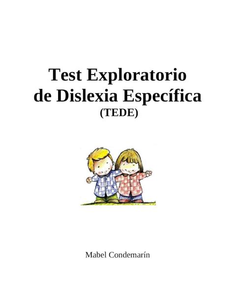 DOC Test Exploratorio TEDE DISLEXIA DOKUMEN TIPS