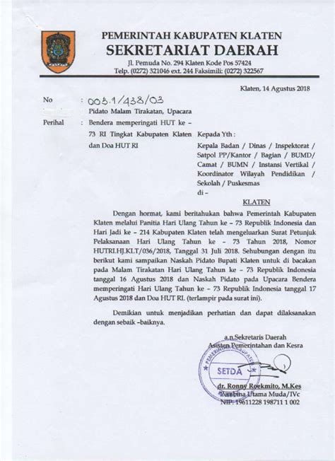 Contoh Teks Sambutan Hut Ri 73 Tukaffe Tukaffe