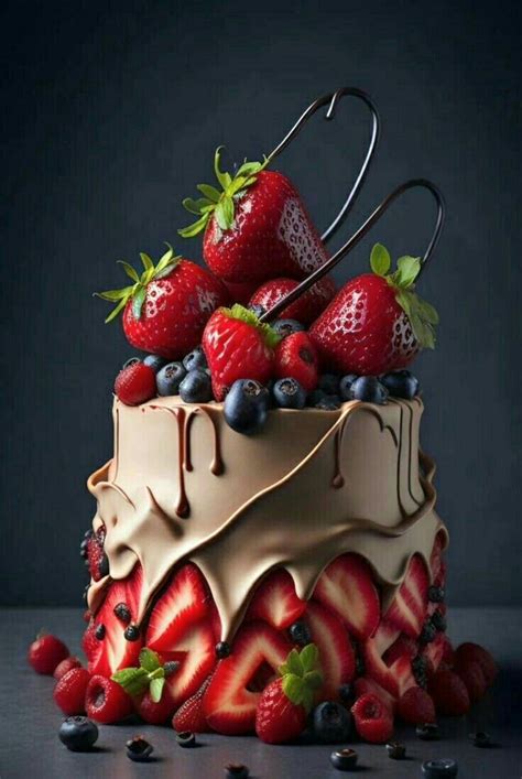 Strawberry Chocolate Cake Dolcetti Cibo Dolci