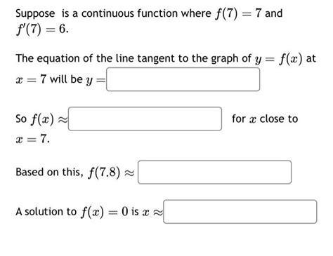 solved suppose is a continuous function where f 7 7 and